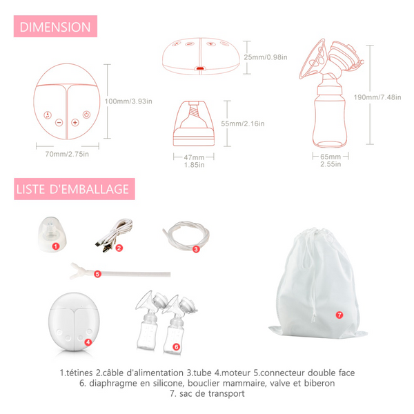 Tire lait électrique – Louise & Basile